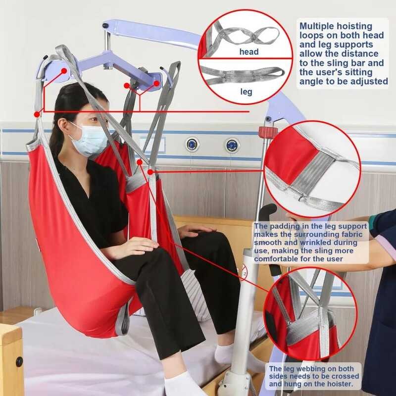 Assistive EZ Patient Lift Divided Leg With Lower Back, Transfer Hoist ...