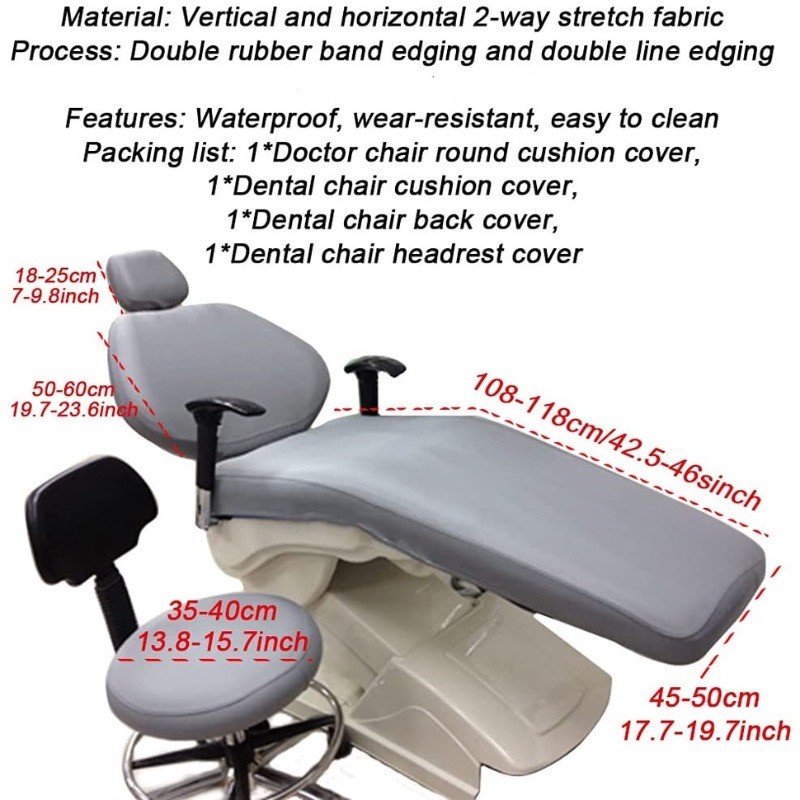 Chair Cover Sleeves Protector Waterproof Dental Unit Cover Dental Unit ...