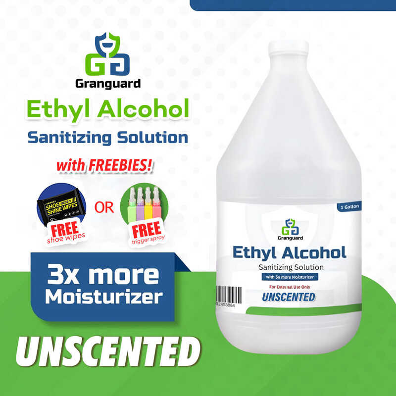 Granguard Ethyl Alcohol 1 Gallon Unscented With Free Pink Trigger Spray ...