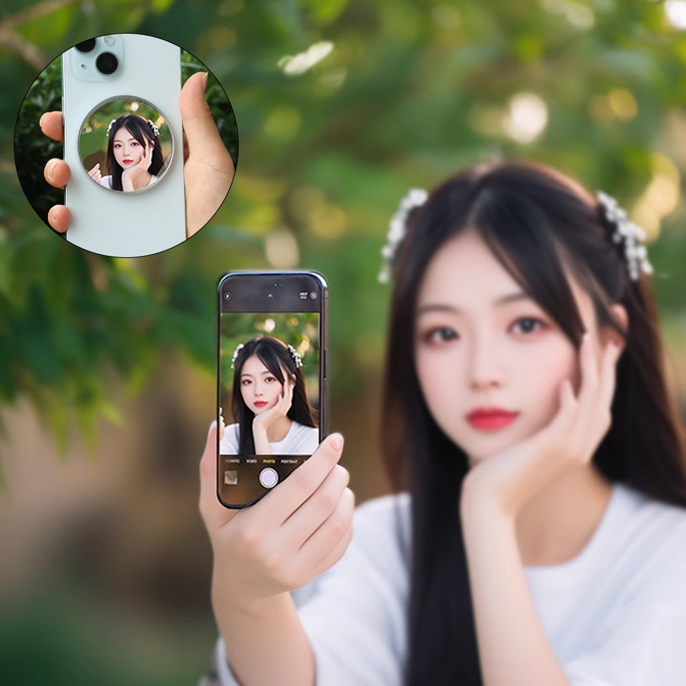 Compact Smartphone Magnetic Selfie Mirror / High Definition Reflective ...