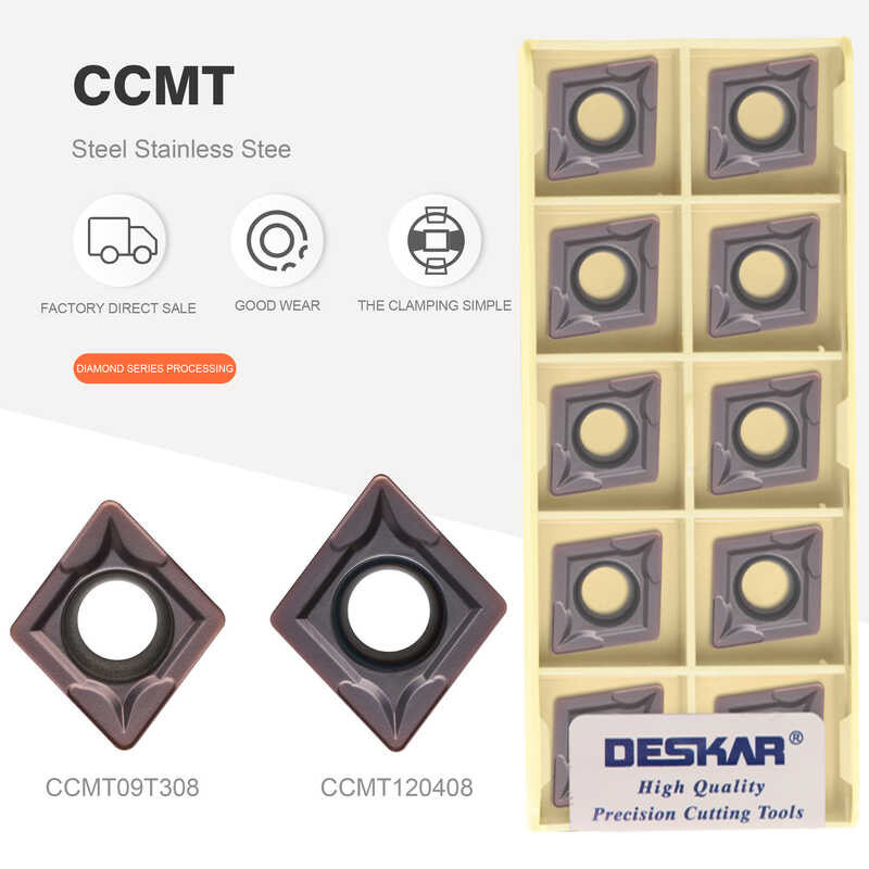 DESKAR Blade CCMT060204 CCMT09T304 CCMT120404 LF6018 · Carbide Insert CCMT Cutter CNC Lathe ...