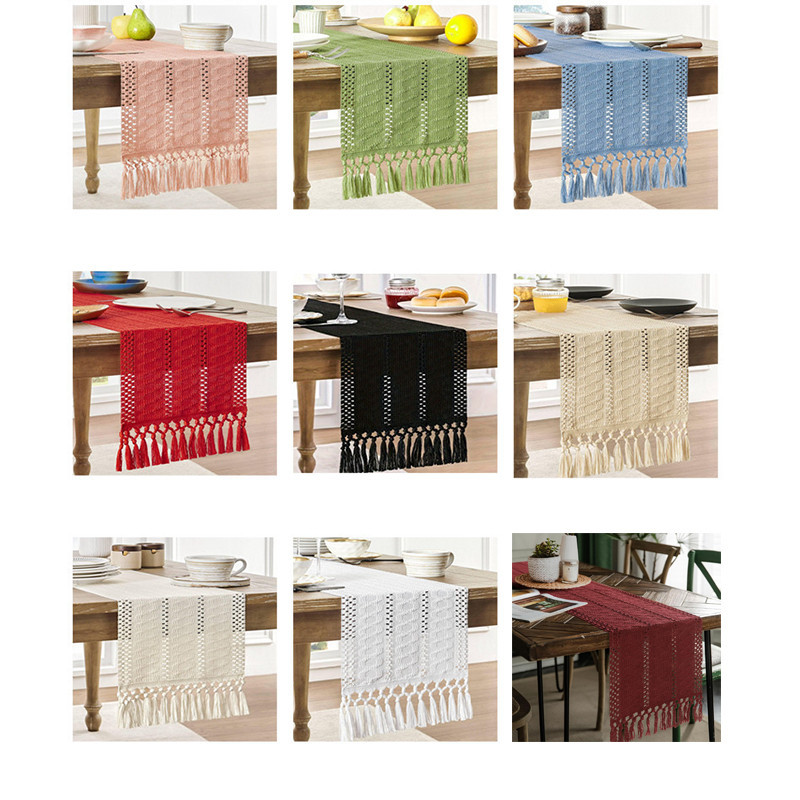 Table Runner Natural Cotton and Linen Woven Tablecloth Suitable for ...