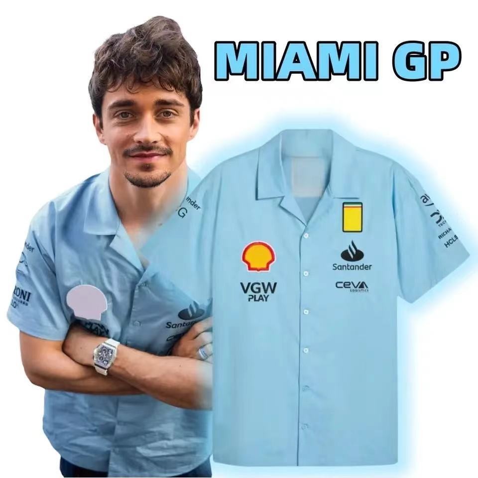 Miami GP Blue Shirt F1 Uniform Carlos Sainz Shirt T-shirt Formula One ...