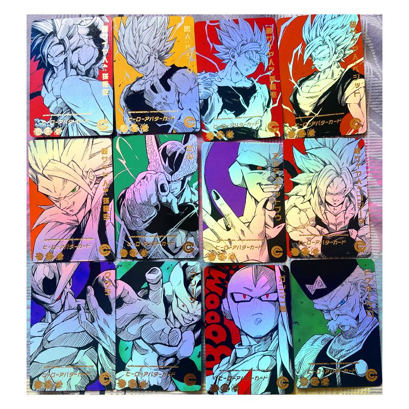 54Pcs/Set Dragon Ball Z GT Stamping UV Relief Super Saiyan Heroes ...