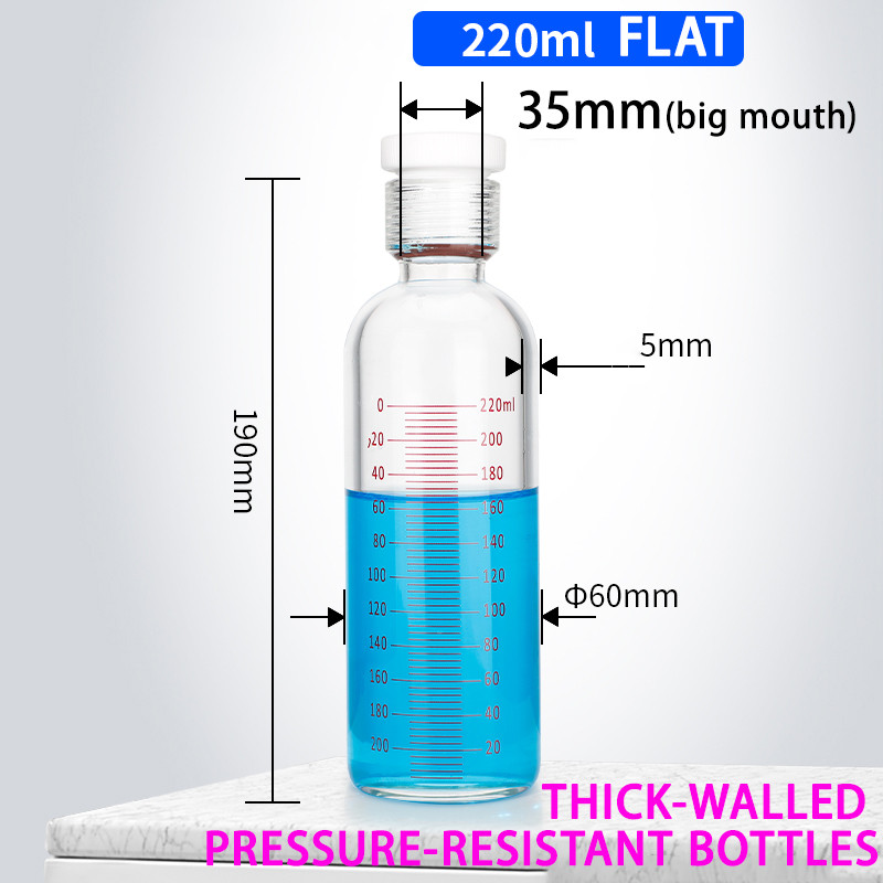 220-1000ml thick-walled pressure-resistant bottle with flat bottom ...