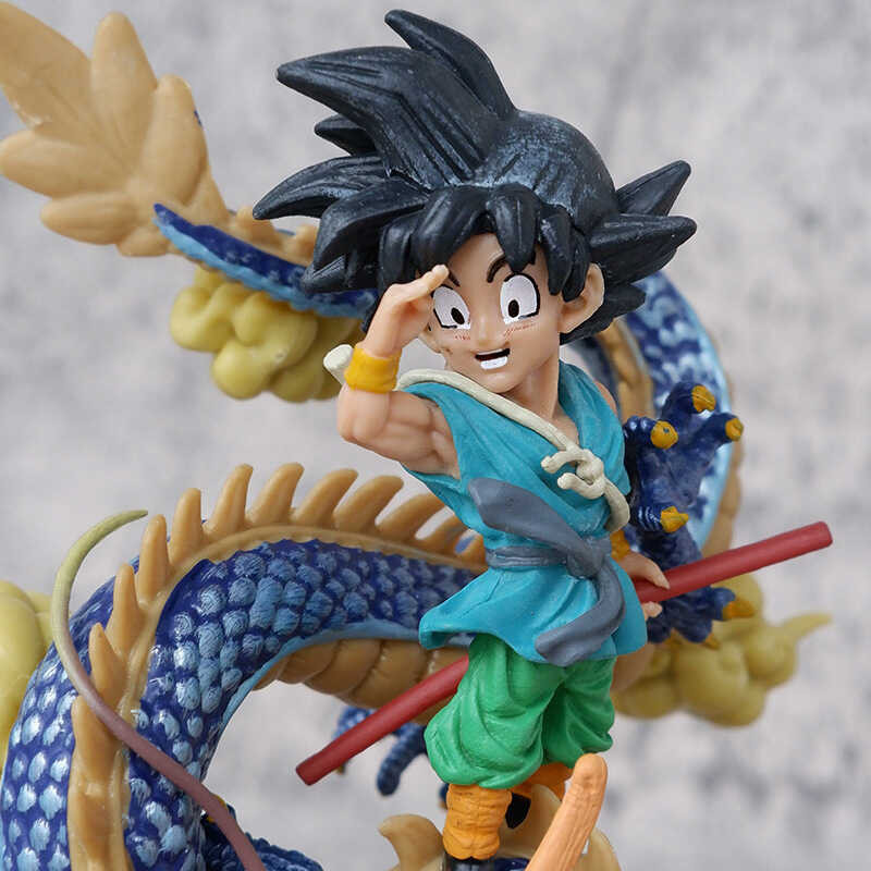 C 13Cm Dragon Ball Anime Goodbye Shenron GT Son Goku Super Saiyan PVC ...