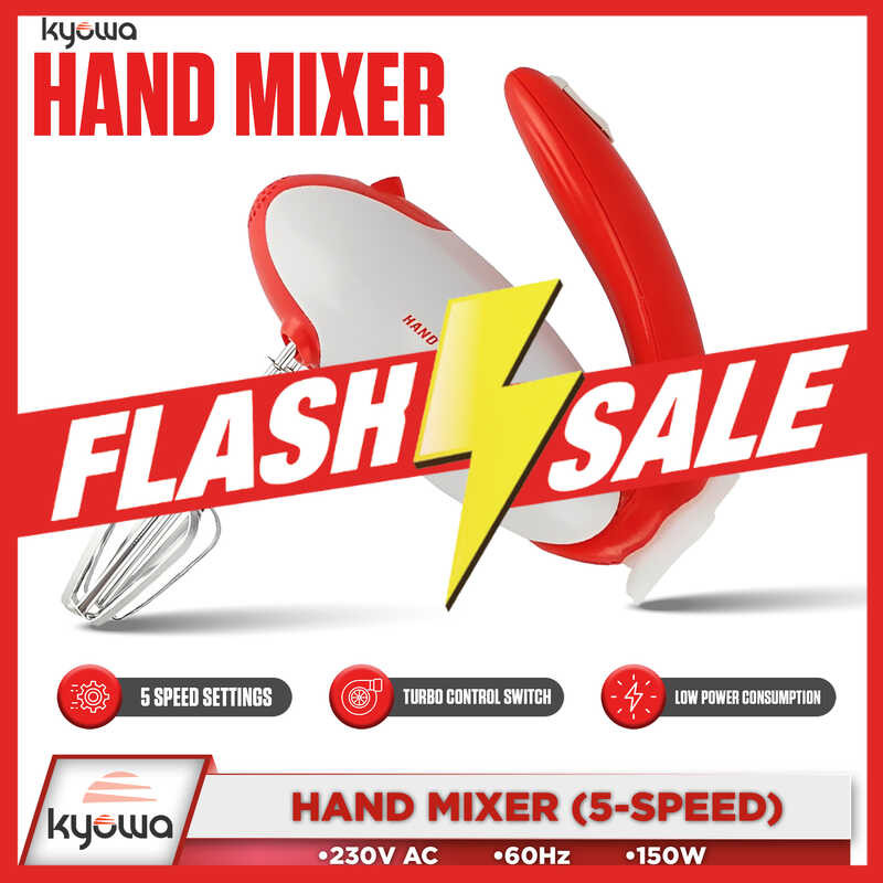Kyowa 5- Speed Hand Mixer w/ Turbo Control Switch 150W - Gold Mind Araw ...