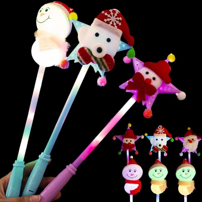 Christmas LED Luminous Sticks - Hollow Five-pointed Star Flash Stick ...