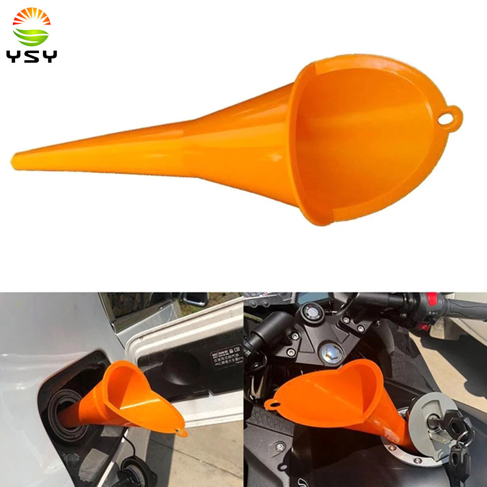 1x Funnel General Motorcycle Car Long Mouth Plastic Funnel Fuel Filler ...