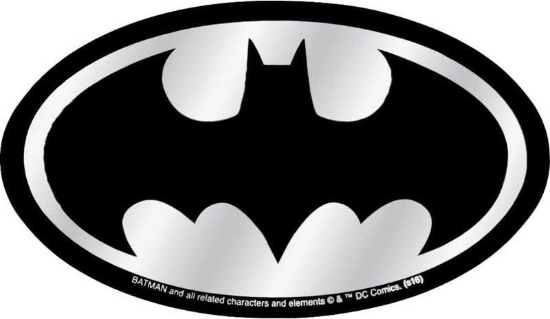 Silver Batman Shining Chrome Bat Logo - Aluminum Foil Stickers/Stickers ...