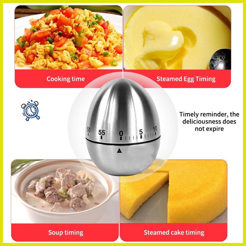 ♟ ☌ ⊙ Cooking Mechanical Countdown Timer Stainless Steel Kitchen Timer ...