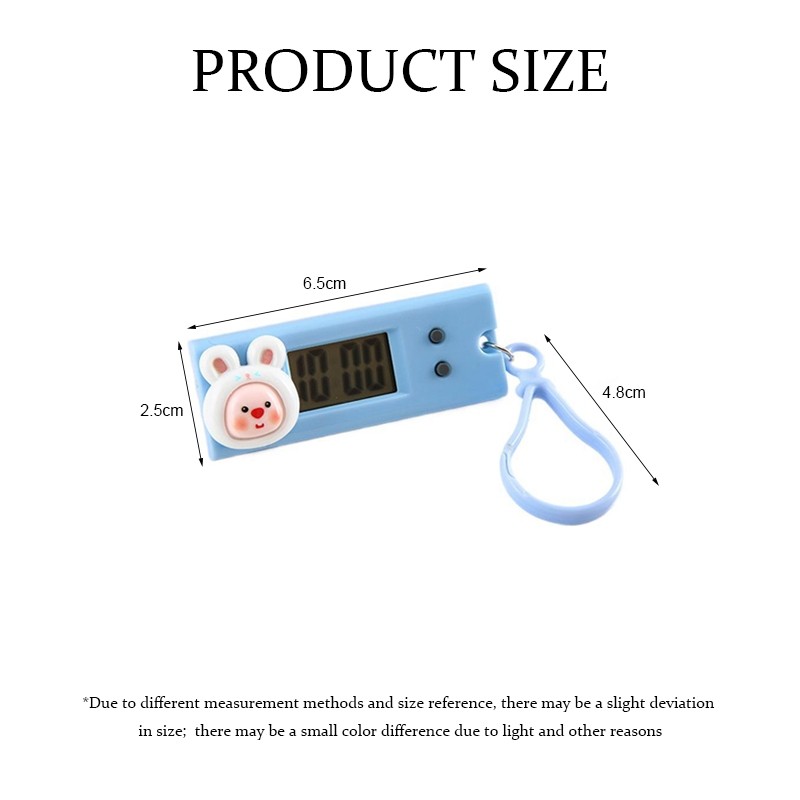 Cartoon Digital Clock Student Mini Electronic Clock Keychain Electronic ...