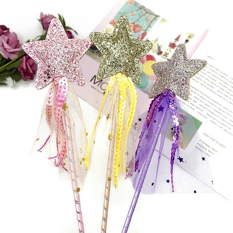 Children Halloween Star Wand Princess Magic Wand Soft Tassels and ...