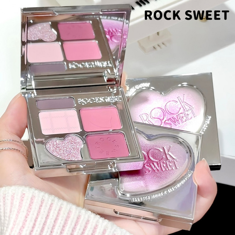 ROCKSWEET Eye shadow Plate "Rhythm Fantasy" Five Colors Fine Powder ...