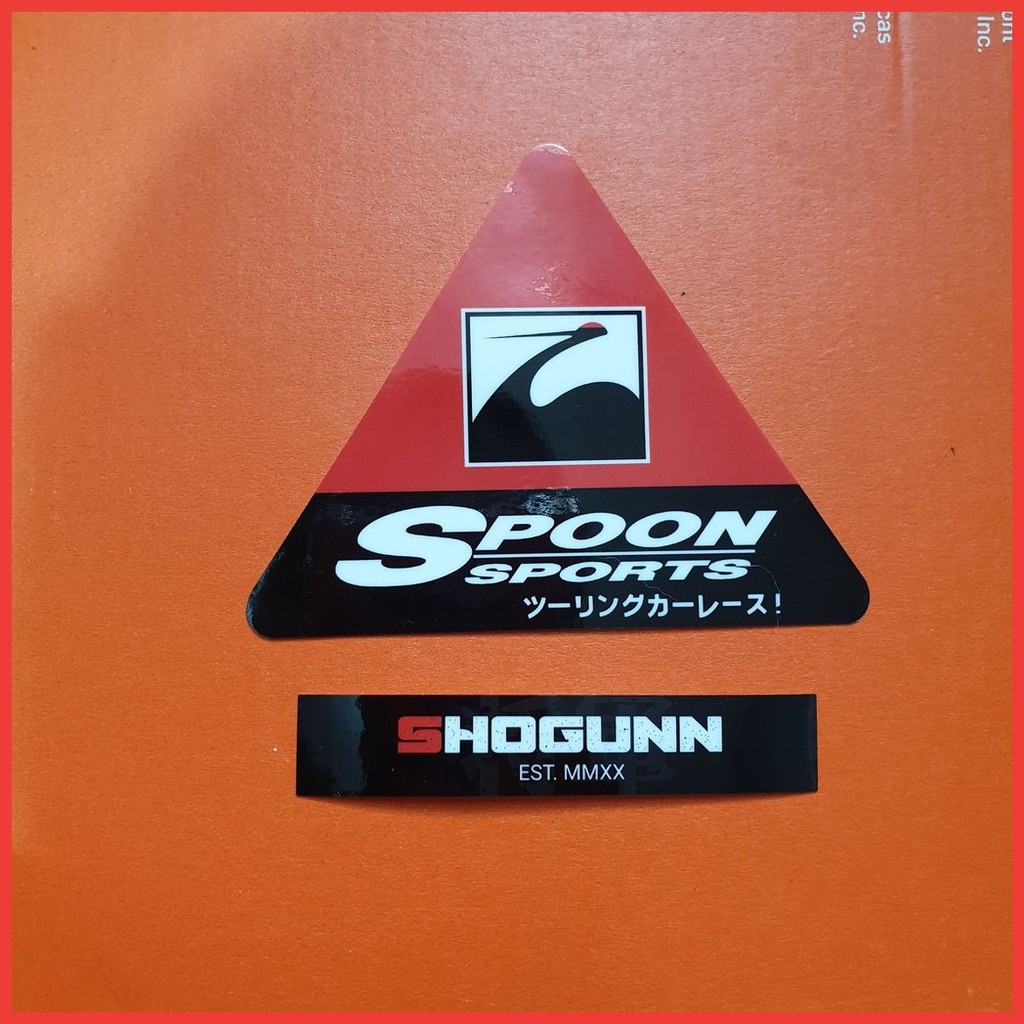 ۩ SPOON Sports Honda Racing Logo Laminated Vinyl Stickers | Shopee ...
