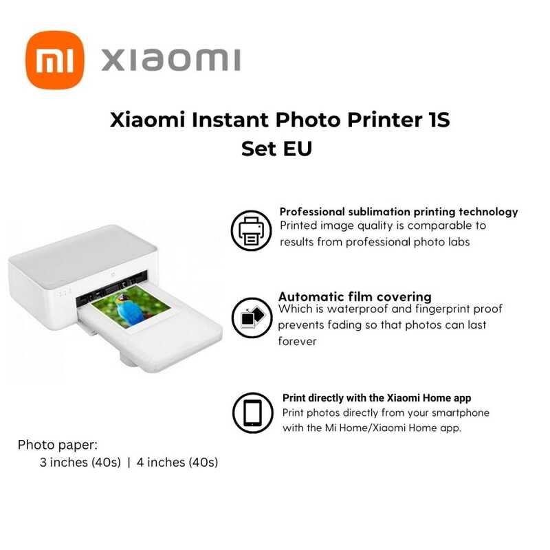 Xiaomi Redmi Instant Photo Printer 1S Set Print Your Every Moment ...