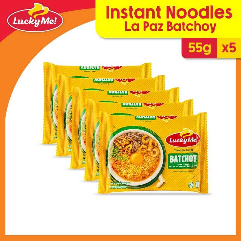 Lucky Me Instant Noodle Soup Lapaz Batchoy Pouch 55G X 5 3 | Shopee Philippines