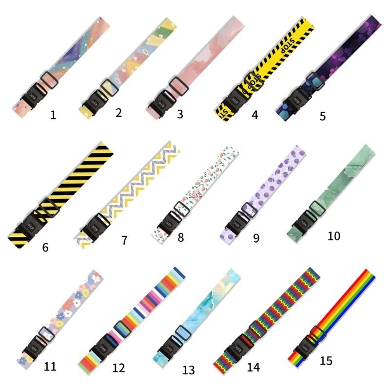 seng Stylish Packing Belts with Coded Lock Adjustable Suitcase Strap ...