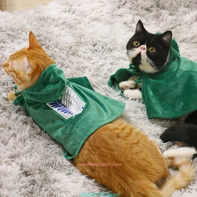 Xj Attack Titaner Cat Cloak Shingeki No Kyojin Survey Corps Cat Dog ...