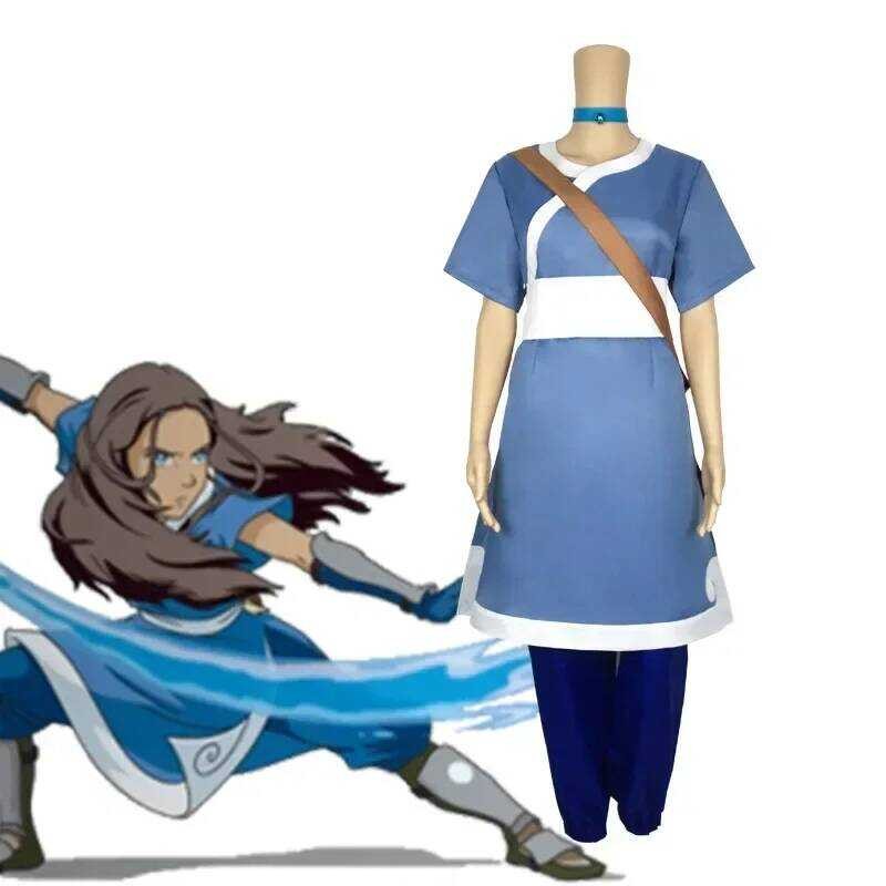 Xj Cosplay Costume Anime Girl Avatar The Last Airbender Katara Fire ...