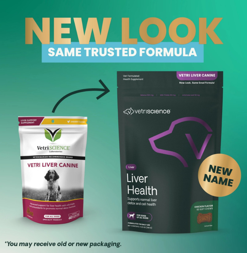 VetriScience Liver Health for Dogs Supporting Normal Detoxification 60 ...