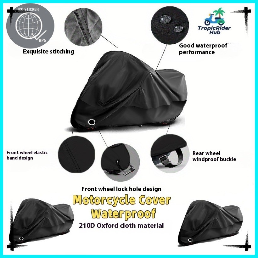 MOTORCYCLE COVER WATERPROOF DESIGN + EXTRA SIZE FOR PH RIDERS!SUN ...