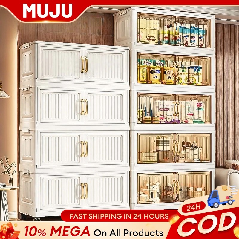 MUJU Foldable Wardrobe Cabinet Baby Cabinet Clothes Storage Clothes ...