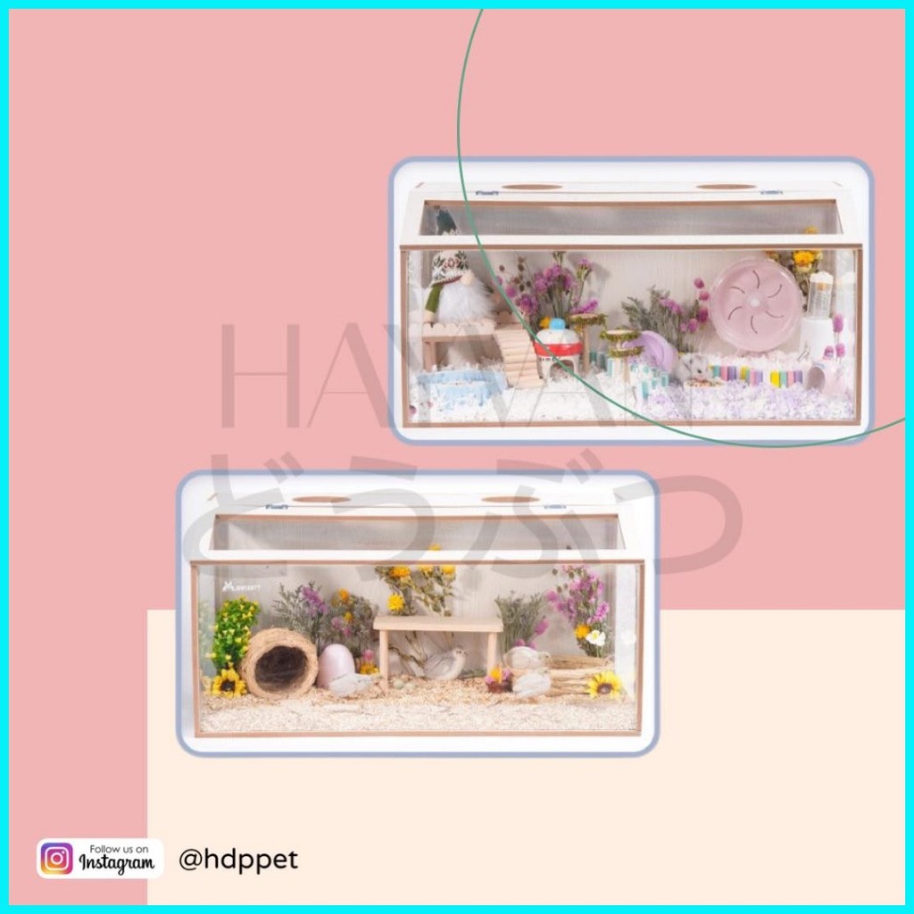 HAMSTER Hideout House Guinea Pig Cage Acrylic Chamber Habitat Brooder ...