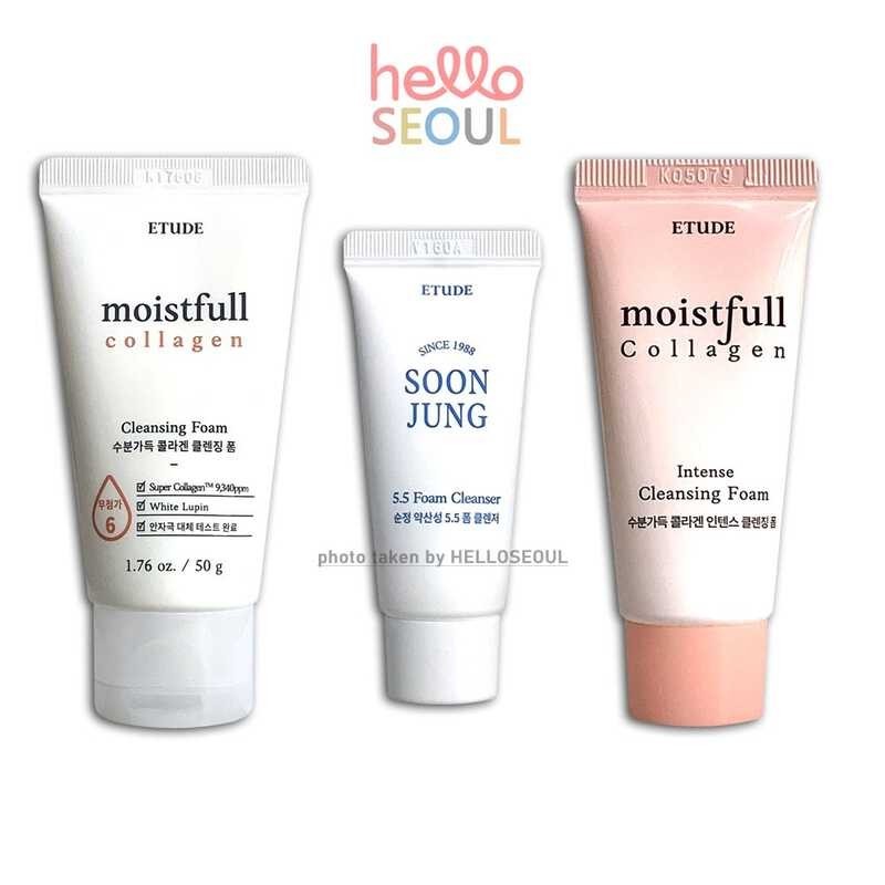 ETUDE Moistfull Collagen & Soon Jung Foam Cleaner Samples | Shopee ...