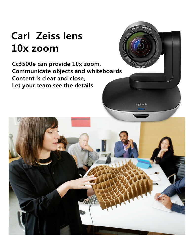 Original Logitech CC3500e Video Conference System Group Video ...