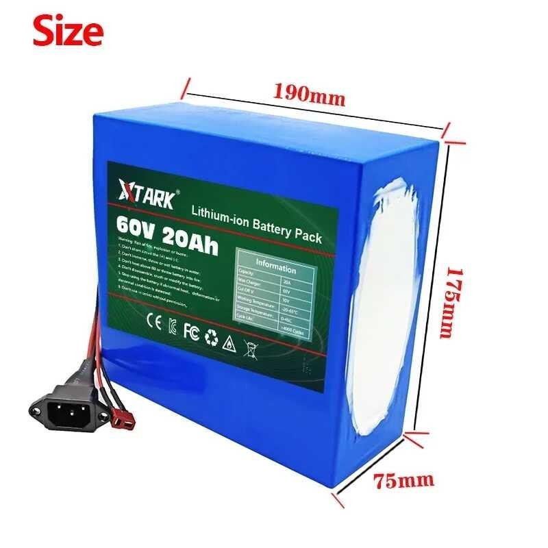 LY 60V 16S4p 21900 LitHium BAttery PAck 1000W-3000W 20A BMS T Xt60 Plug ...