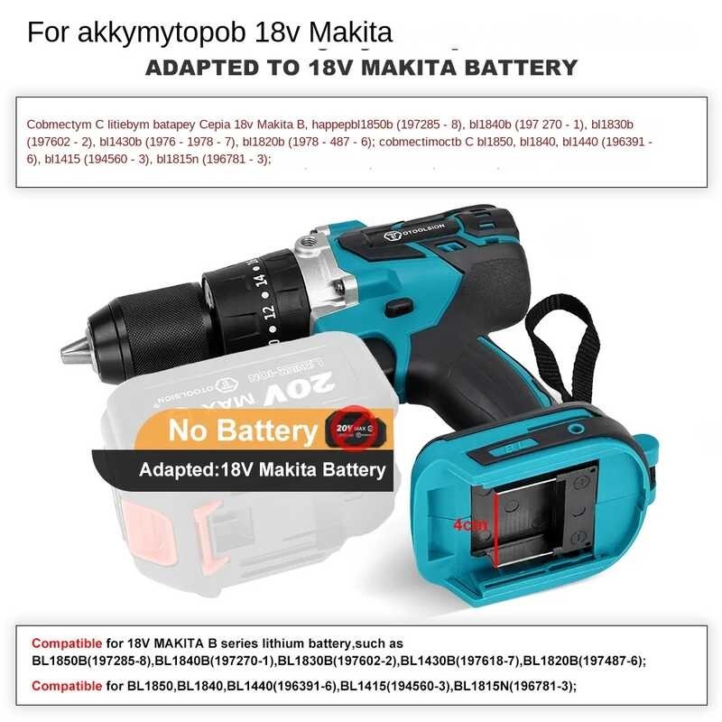 13Mm 120Nm 20V Brushless Impact Cordless Lithium-Ion Battery Electric Fishing Ice Drill ...