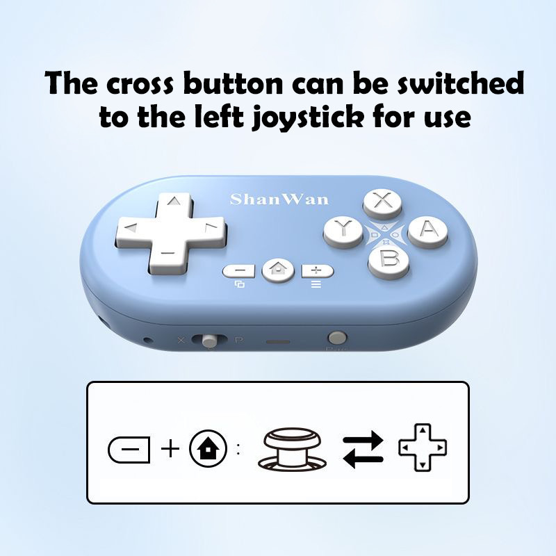 Shanwan Q36XSP Micro Mini Game Controller Bluetooth Joystick Wireless Pocket Gamepad for ...