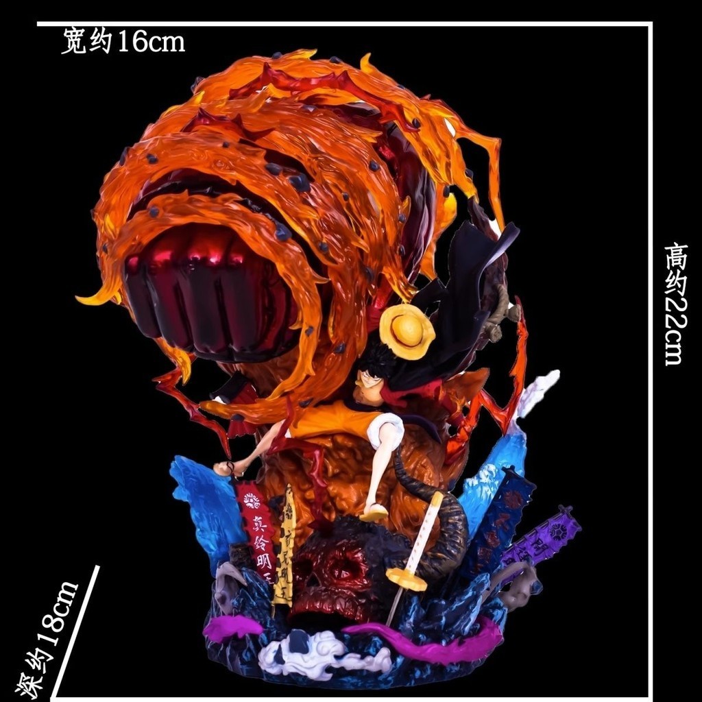 One Piece Series Gk Straw Hat Industry Fire Luffy Statue Light Strip ...