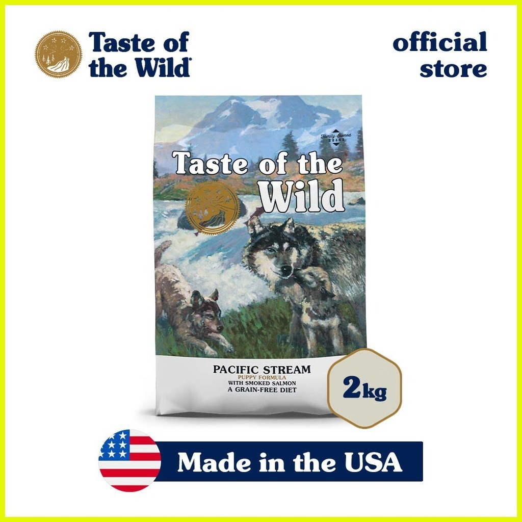 ¤ Taste of the Wild Dog Food - Pacific Stream Puppy Recipe with Smoked ...