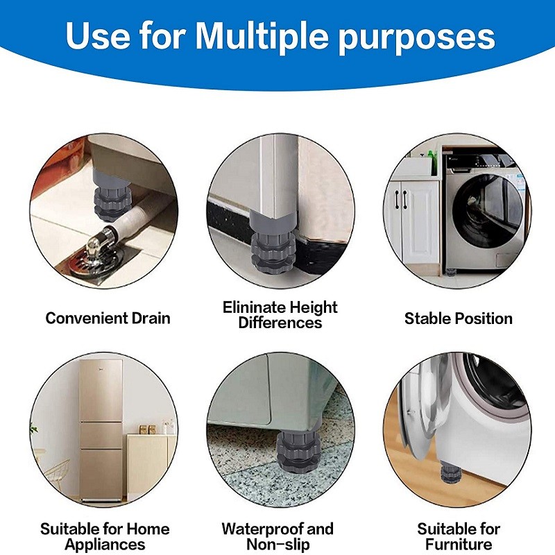 4 Pcs Washing Machine Anti Vibration Pads Lifting Rubber Feet Anti Slip ...