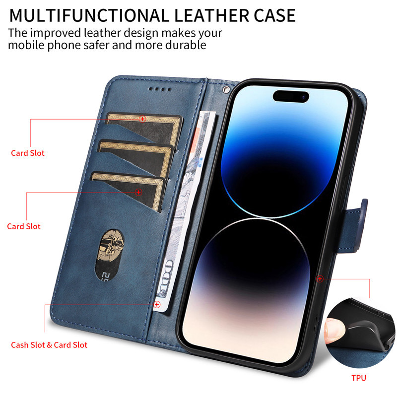 Leather Wallet Case for Samsung Galaxy A17 A07 A36 a06 a16 A26 A56 A55 A35 A25 A15 A05 A05s A54 ...