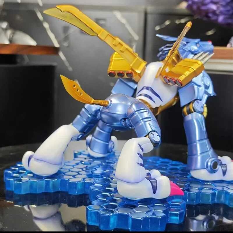 57 20Cm Digimon Adventure Anime Figures Gk Metal Garurumon Action ...