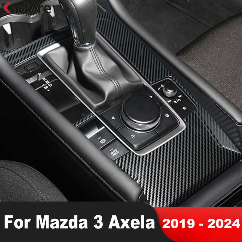 For Map 3 Axela 2019 2020 2021 2022 2023 2024 Carbon Car Center Console ...