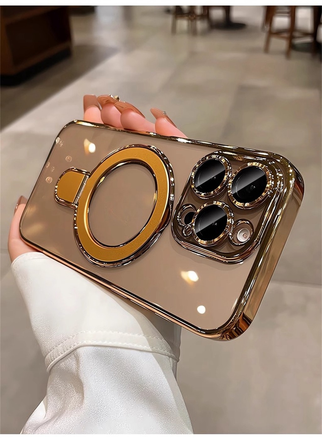 Desert Titanium Invisible Bracket Phone Case for IPhone 16 Pro Max ...