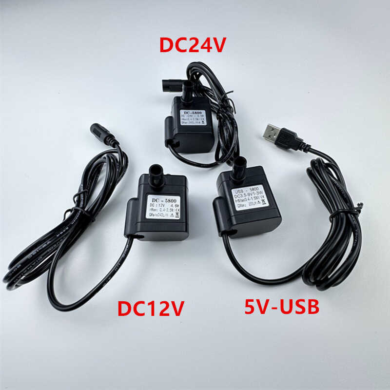 5V USB Pump 12V 24V Pumps For Submersible Aquarium Fish Tank Fountain ...