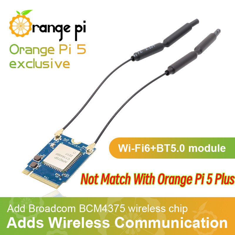 WiFi Module for Orange Pi 5 Board Orangepi 5 Wi-Fi6+BT5.0 Module, Not ...