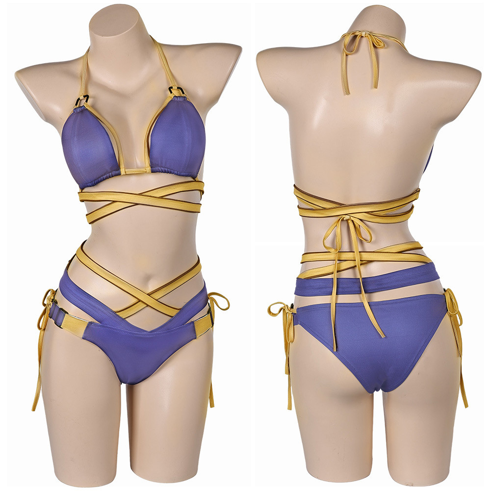 キ Eve Cosplay Summer Bikini Swimsuit Game Stellar Female Cos Blade Costume Swimwear Outfits ...
