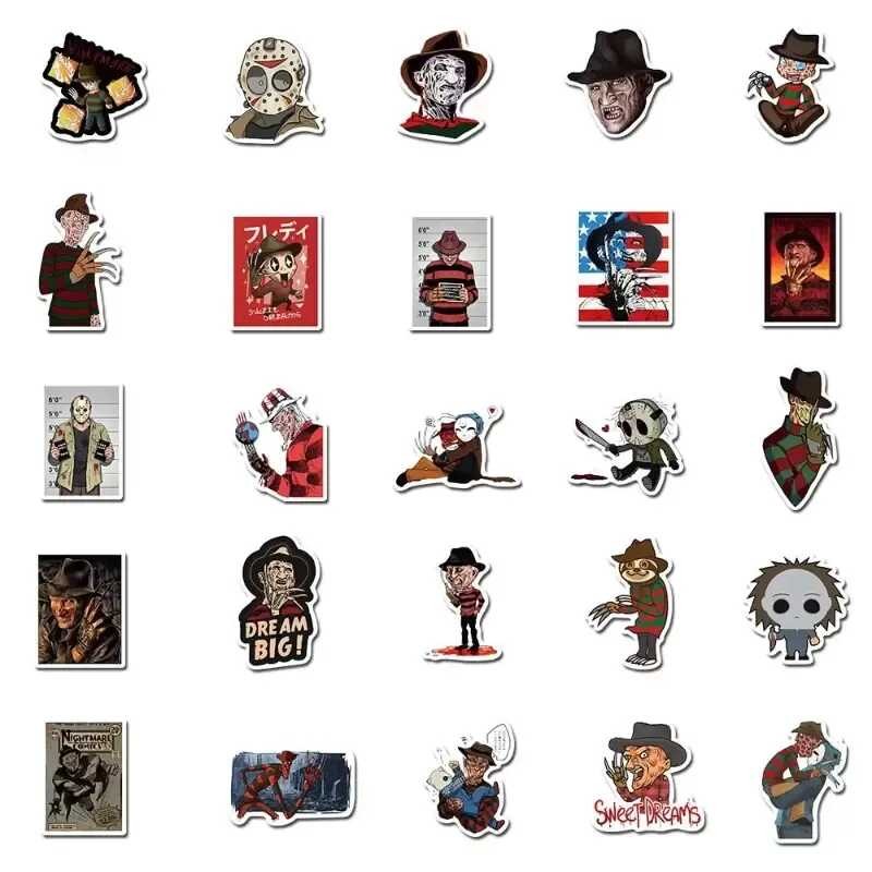 50Pcs Classic Horror Movies Michael Myers Friday The 13Th Sticker ...