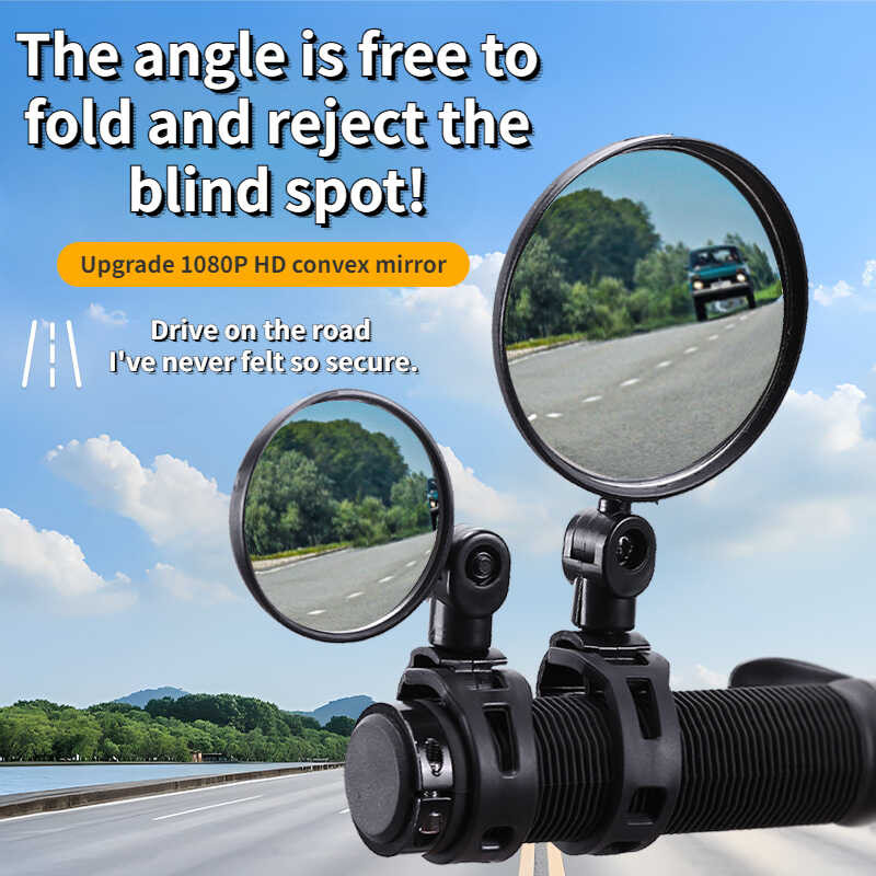 Mirror 360 Degree Rotation Auxiliary Convex Mirror Handle | Shopee ...