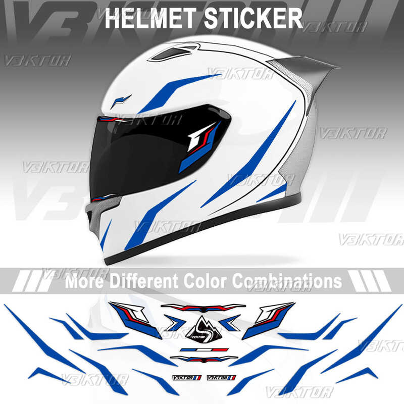 Motorcycle Helmet Sticker Reflective Full Face Helmet Decal Para Sa ...