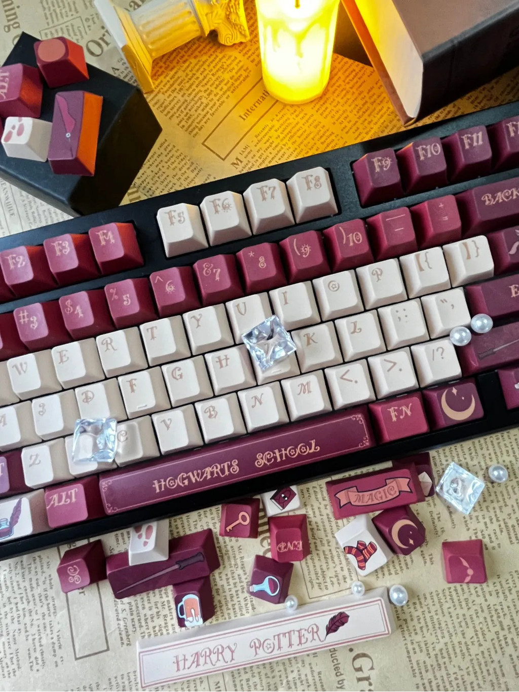 Gryffindor Keycaps Cherry Profile PBT Keycap Five-sided Sublimation ...