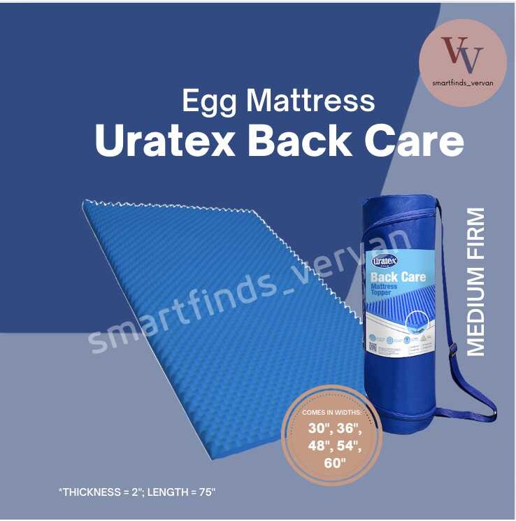 Care Uratex Back Egg Mattress Topper - Blue (Medium Firm) | Shopee ...