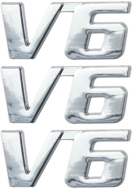 3Pcs V6\/V8\/2.0T BYOBYO 3D Decal, Metal Badge Decal Sier Car Fender ...