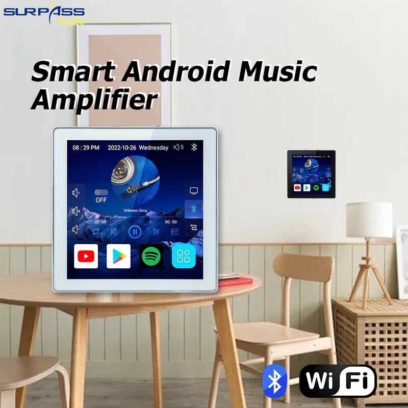 Smart Home Touch Screen 4 Inch Wifi Android 10 System Wall Amplifier ...